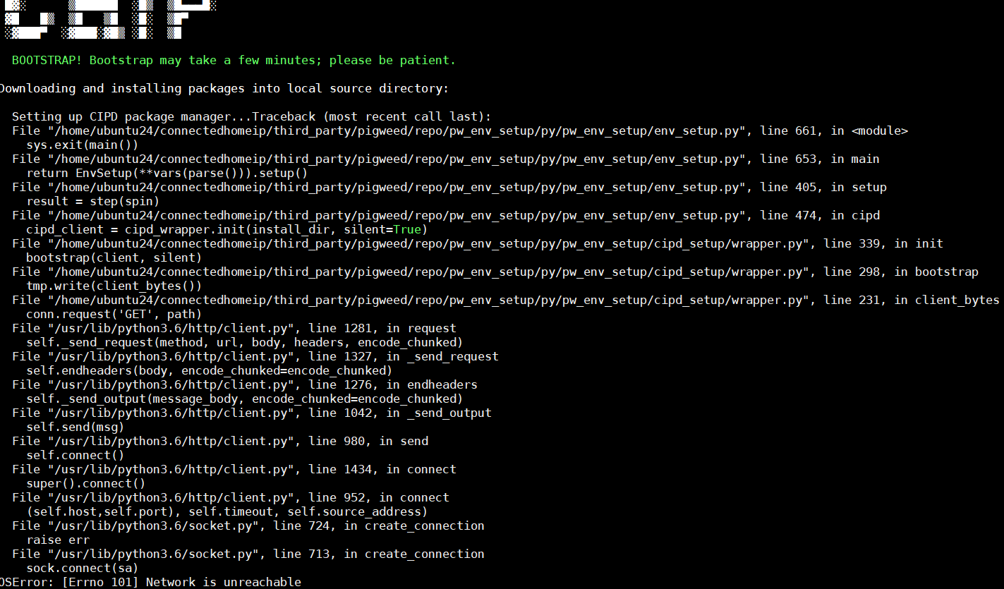 China network issue: Run 'source scripts/activate.sh' failed, failed to access 'chrome-infra ...