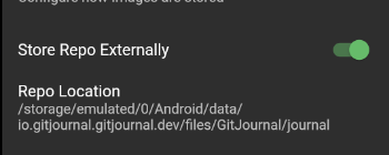Unable to store the repository externally · Issue #428 · GitJournal/GitJournal · GitHub