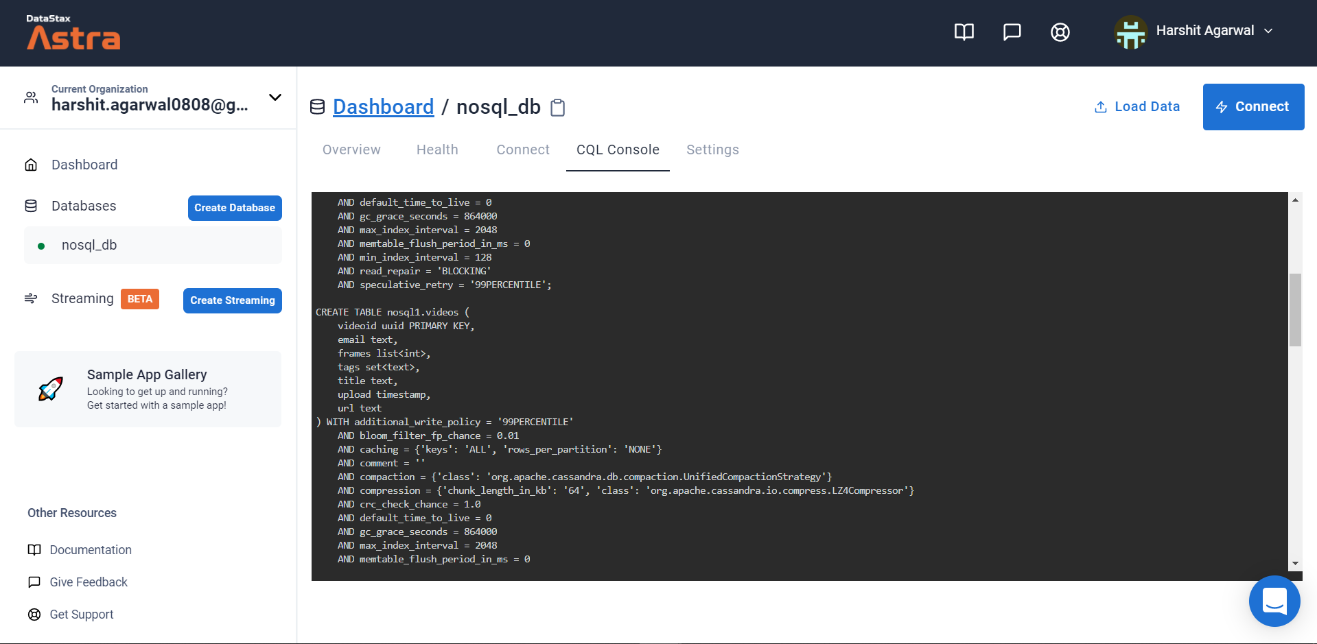 [HW] HARSHIT AGARWAL · Issue #524 · datastaxdevs/workshop-introduction-to-nosql · GitHub