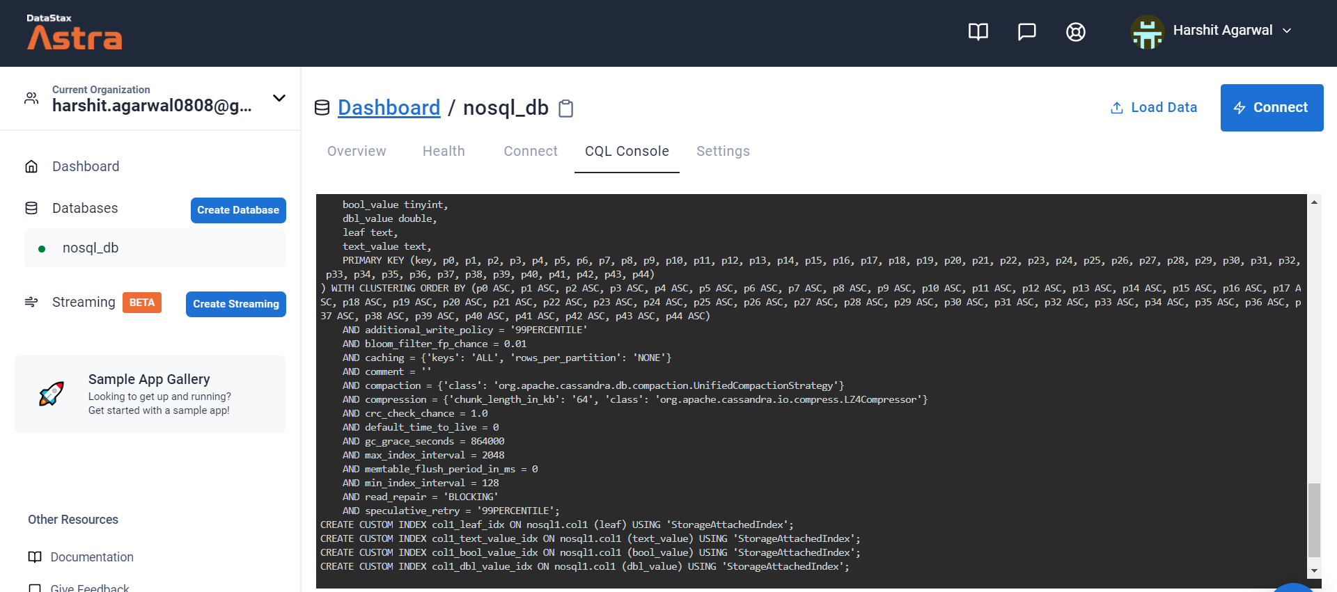[HW] HARSHIT AGARWAL · Issue #524 · datastaxdevs/workshop-introduction-to-nosql · GitHub