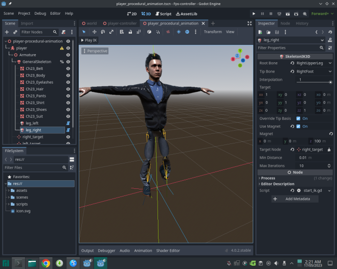 Janky inverse kinematics on legs · Issue #77138 · godotengine/godot · GitHub