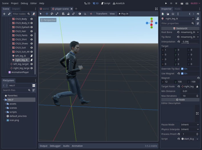 Janky inverse kinematics on legs · Issue #77138 · godotengine/godot · GitHub