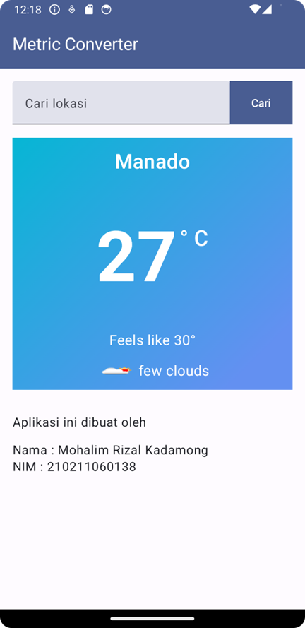 GitHub - rizallk/weather-app-android-studio GitHub - rizallk/weather-app-android-studio