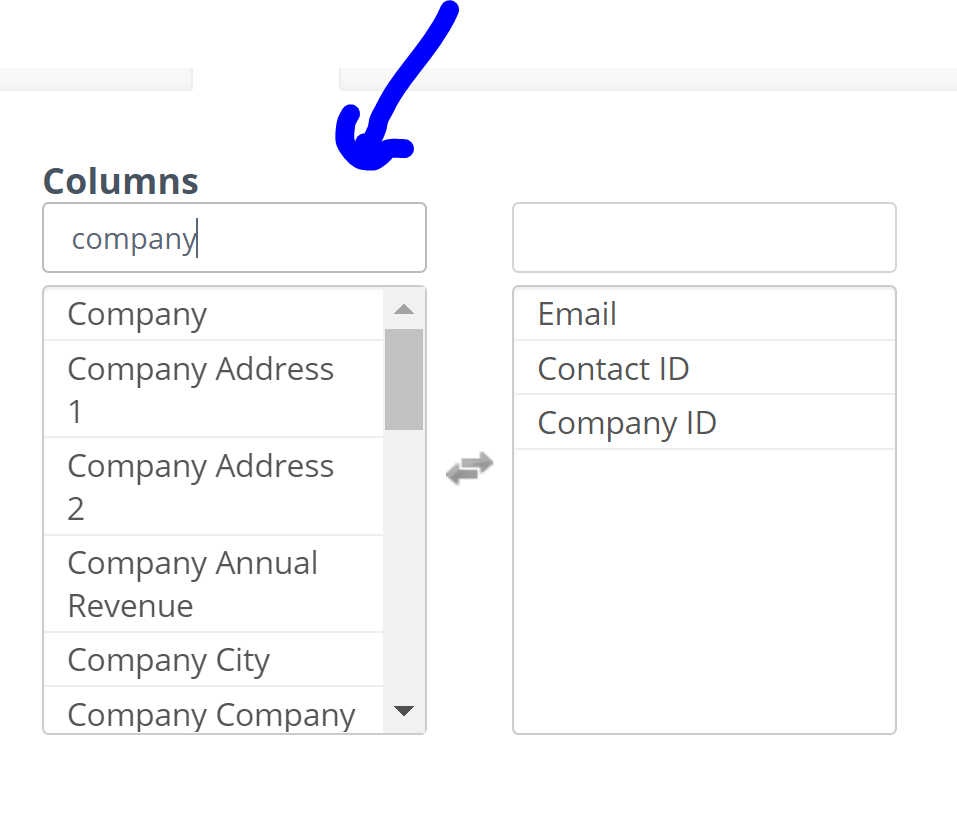 contacts report issue when using companyname and companyaddress · Issue ...