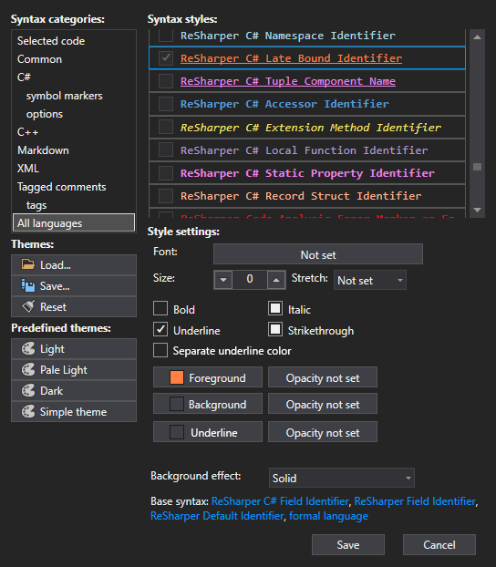 Suggestion: Colored underlines in syntax highlighting · Issue #175 · wmjordan/Codist · GitHub