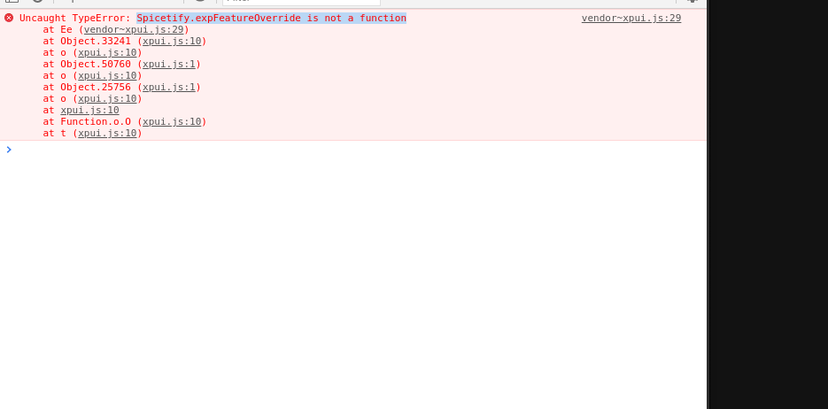 Spicetify.expFeatureOverride is not a function · Issue #1262 · spicetify/cli · GitHub