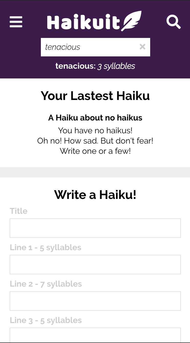GitHub - tiffanybacher/haikuit: A dictionary app for the vocabulary enthusiast who would like ...