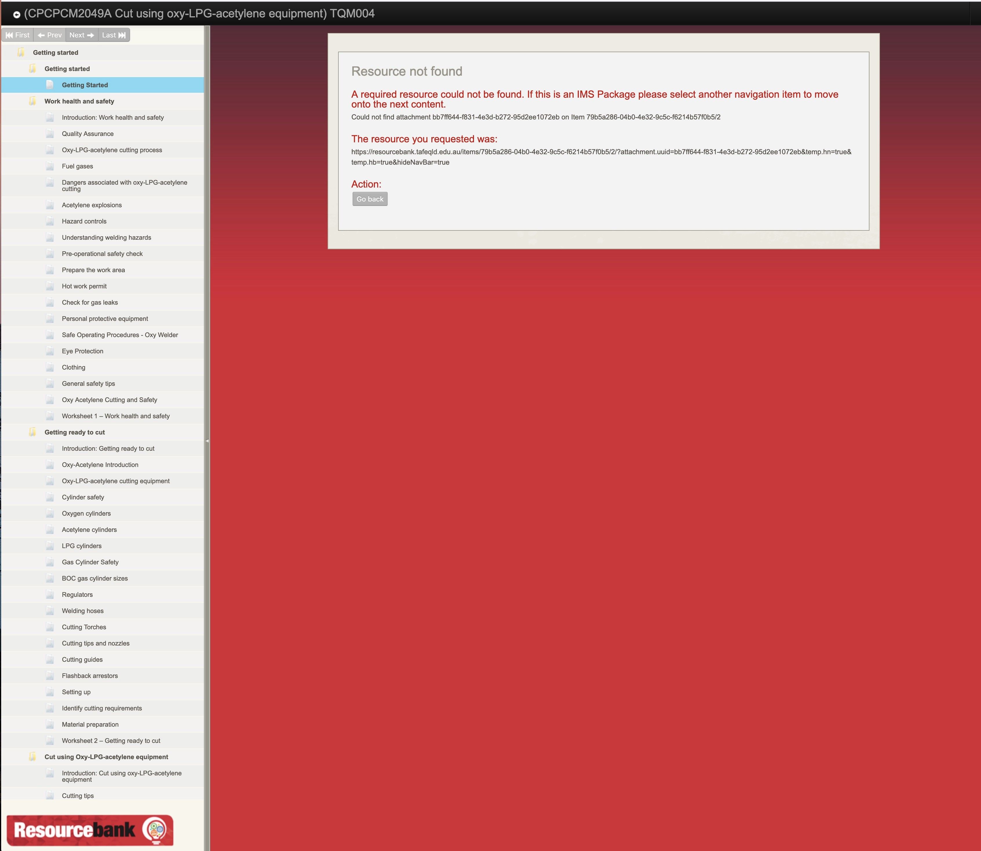 Package Viewer: Error messages getting rendered with Side menu, header ...