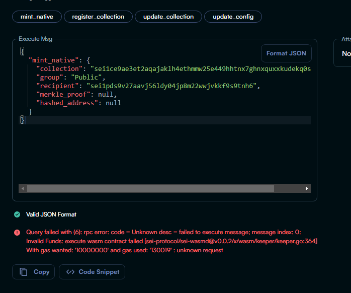 "Invalid funds" issue · Issue #1463 · cosmos/cosmjs · GitHub