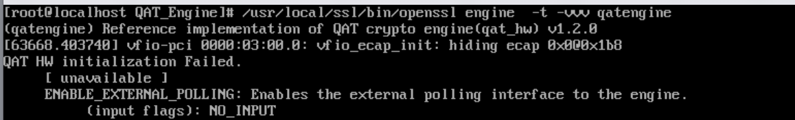 Vfio Pcihiding Ecap 0xxxxxx And Qatengine Initialization Failed