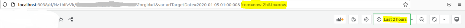Datalink target dashboard timerange filter values doesn't change as per custom datetime values ...