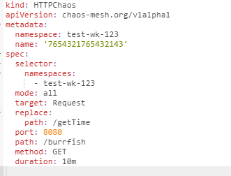 HTTPCHAOS "Failed to apply chaos: rpc error: code = DeadlineExceeded desc = context deadline ...