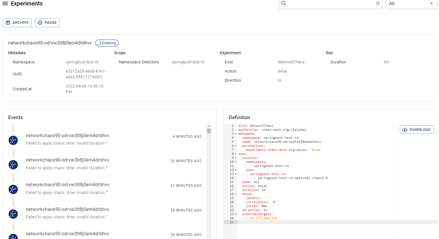 networkchaos delete fail · Issue #3122 · chaos-mesh/chaos-mesh · GitHub