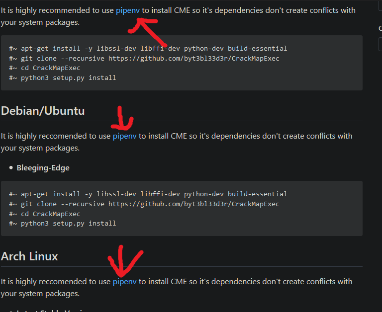 404 Link on Installation wiki page · Issue #384 · byt3bl33d3r/CrackMapExec · GitHub