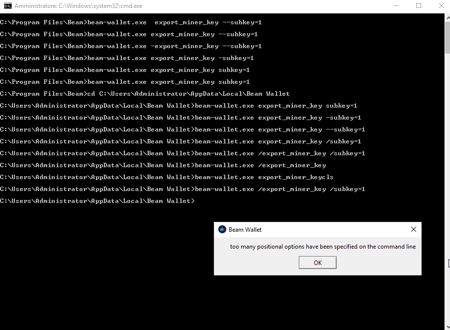 Unable export miner_key · Issue #257 · BeamMW/beam · GitHub