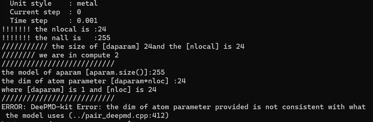 [BUG] inconsistent dim of aparam when running MD with aparam-dependent-DP · Issue #1662 ...