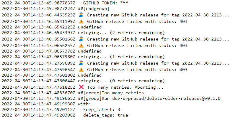 Could not make a release after other steps are done. · Issue #230 · softprops/action-gh-release ...