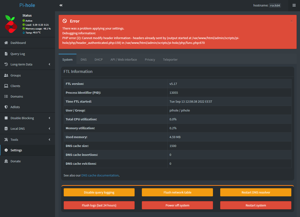 Errors after update · Issue #2348 · pi-hole/web · GitHub