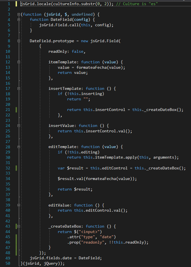 Custom Date Field Does Not Show Record Content When Editing · Issue 1363 · Tabalinas Jsgrid