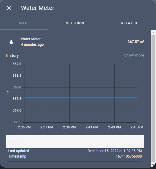 Water meter Sensor Does not appear to select in Water meter · Issue ...