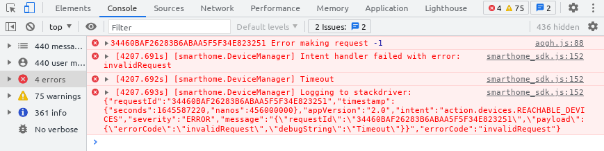 "GoogleSmartHome: Node-RED is using HTTPS but no local http port was defined, local execution ...