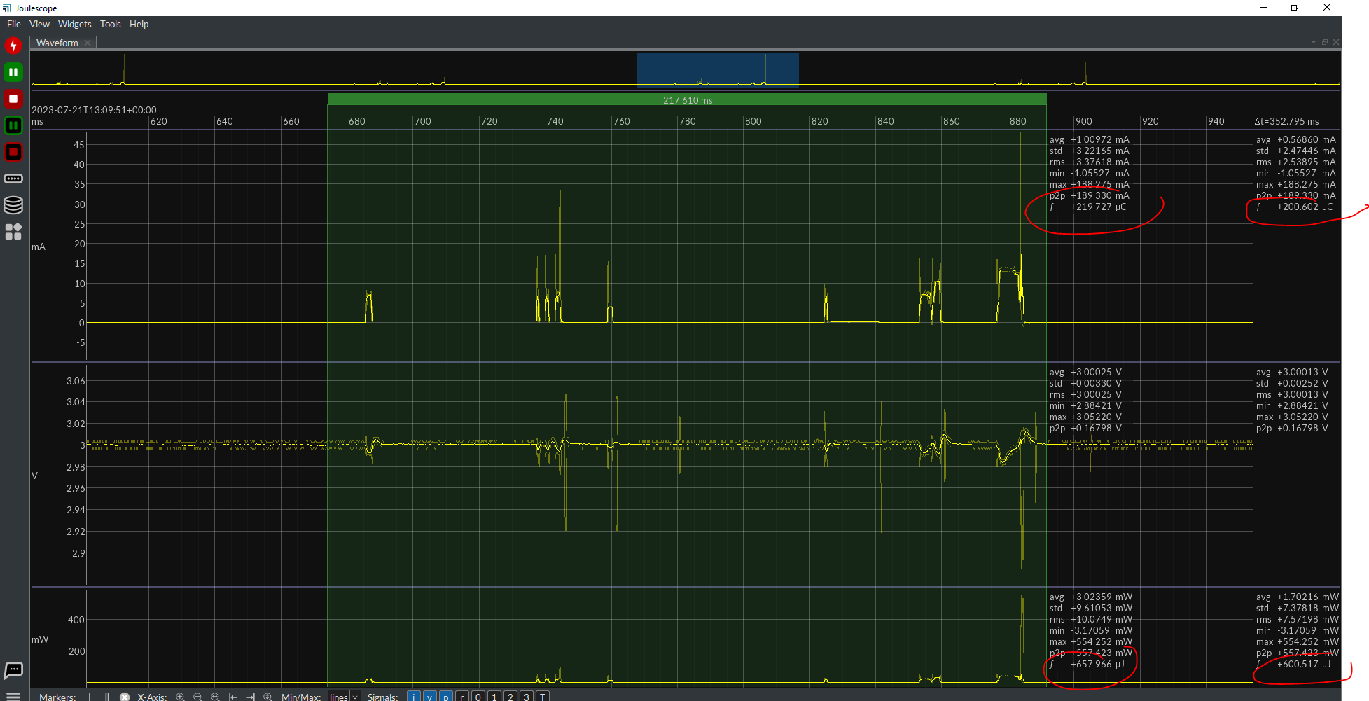 Dual marker shows wrong values · Issue #213 · jetperch/pyjoulescope_ui · GitHub