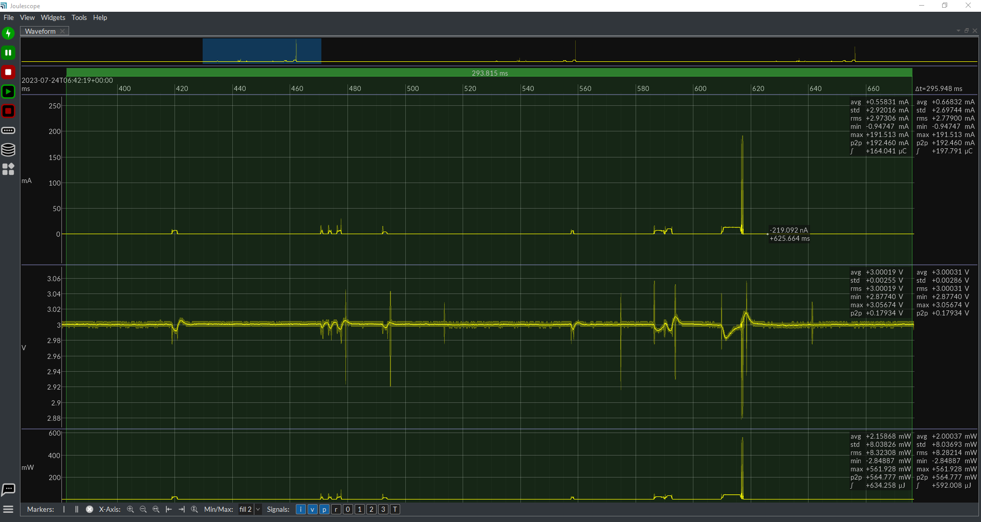 Dual marker shows wrong values · Issue #213 · jetperch/pyjoulescope_ui · GitHub