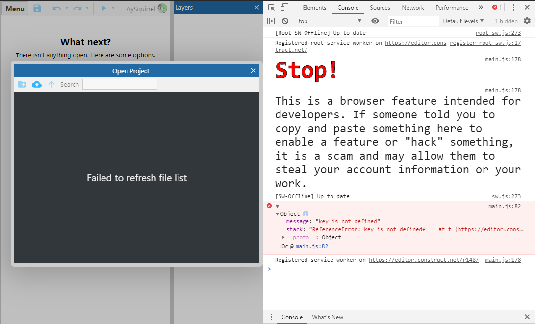 Changing name/value of global constant variable causes crash, renders project unopenable, and ...