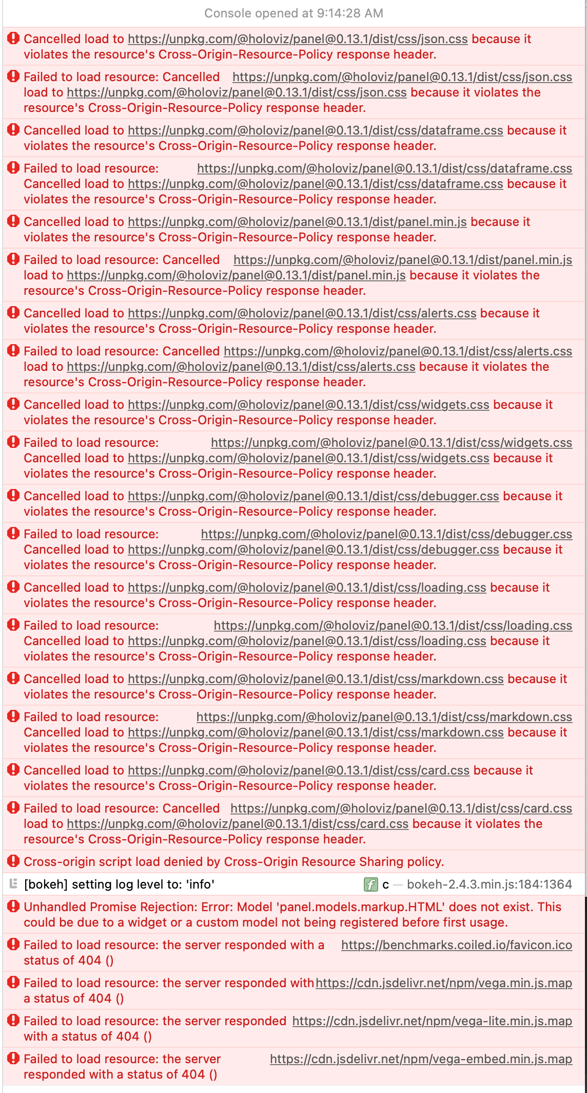 benchmark pages broken in Safari · Issue #476 · coiled/benchmarks · GitHub