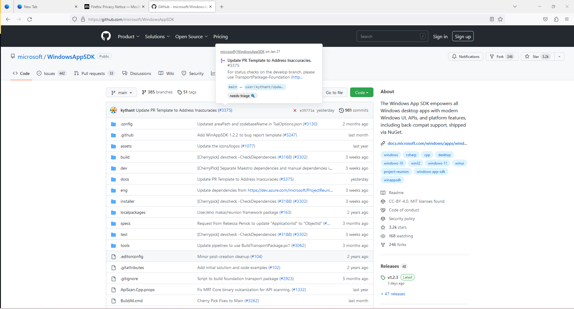 github.com - Overlay does not dissapear when hovering away from the element · Issue #117240 ...