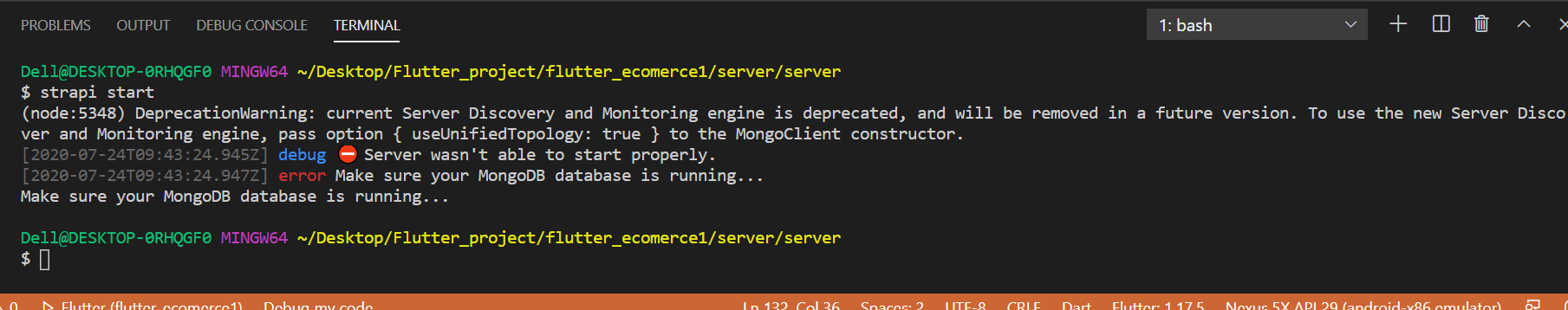 Strapi: Server wasn't able to start properly. · Issue #7154 · strapi/strapi · GitHub