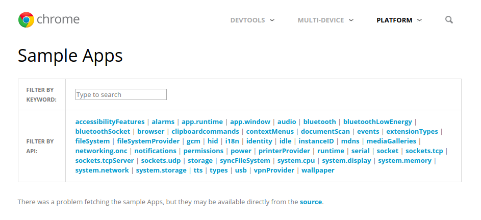 There was a problem fetching the sample Apps, but they may be available directly from the source ...