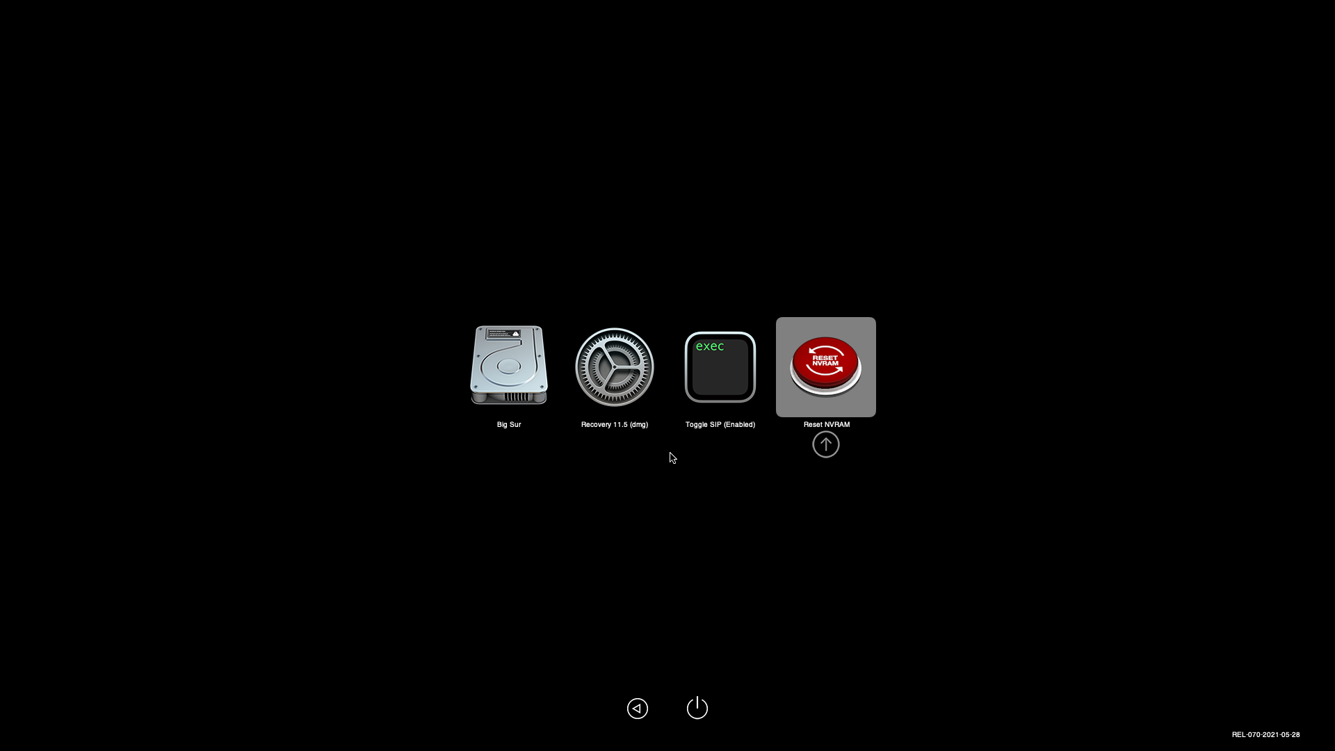[OpenCanopy] When AllowToggleSip is set to false NVRAM reset entry is ...
