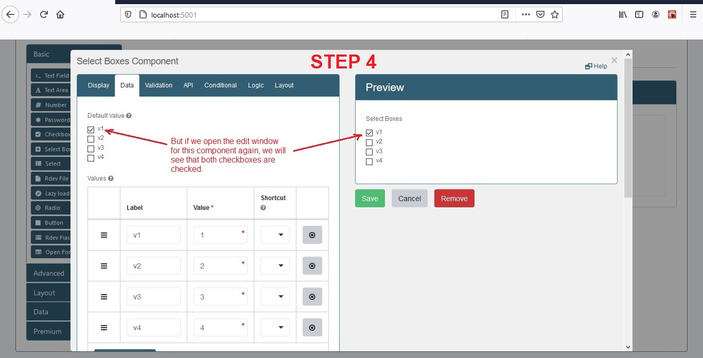 [BUG] Wizard. The set default value is not visible. · Issue #341 · formio/react · GitHub