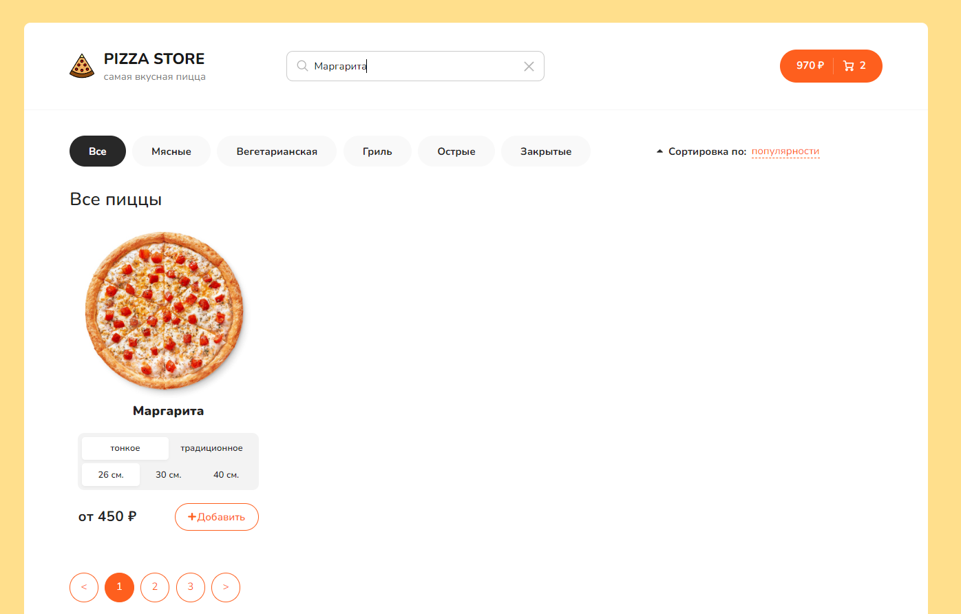 GitHub - Sladenki/PizzaStore