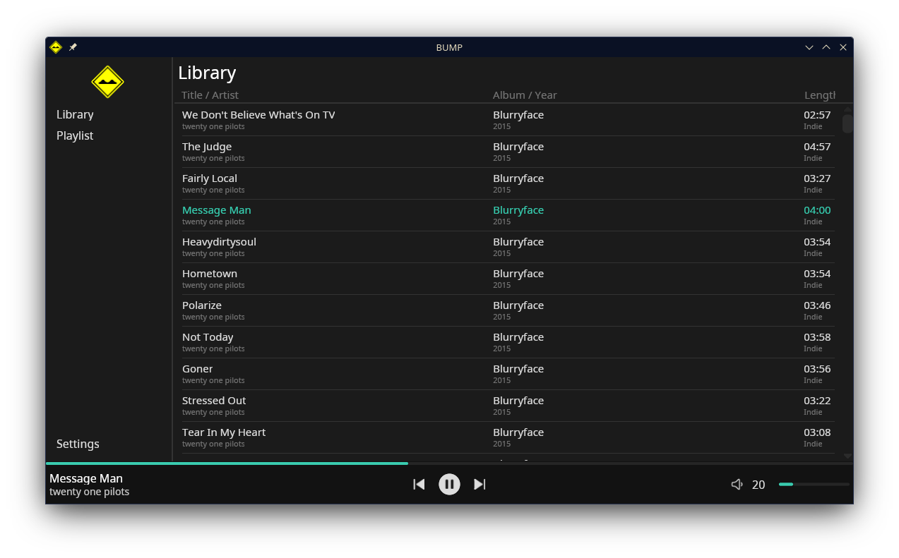 GitHub - Martan03/bump: Best Universal Music Player written in Rust and ...