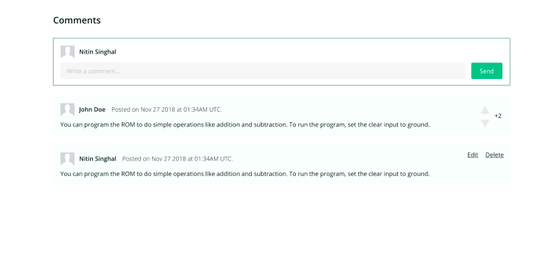Adding Comments Section under Projects. · Issue #1265 · CircuitVerse/CircuitVerse · GitHub