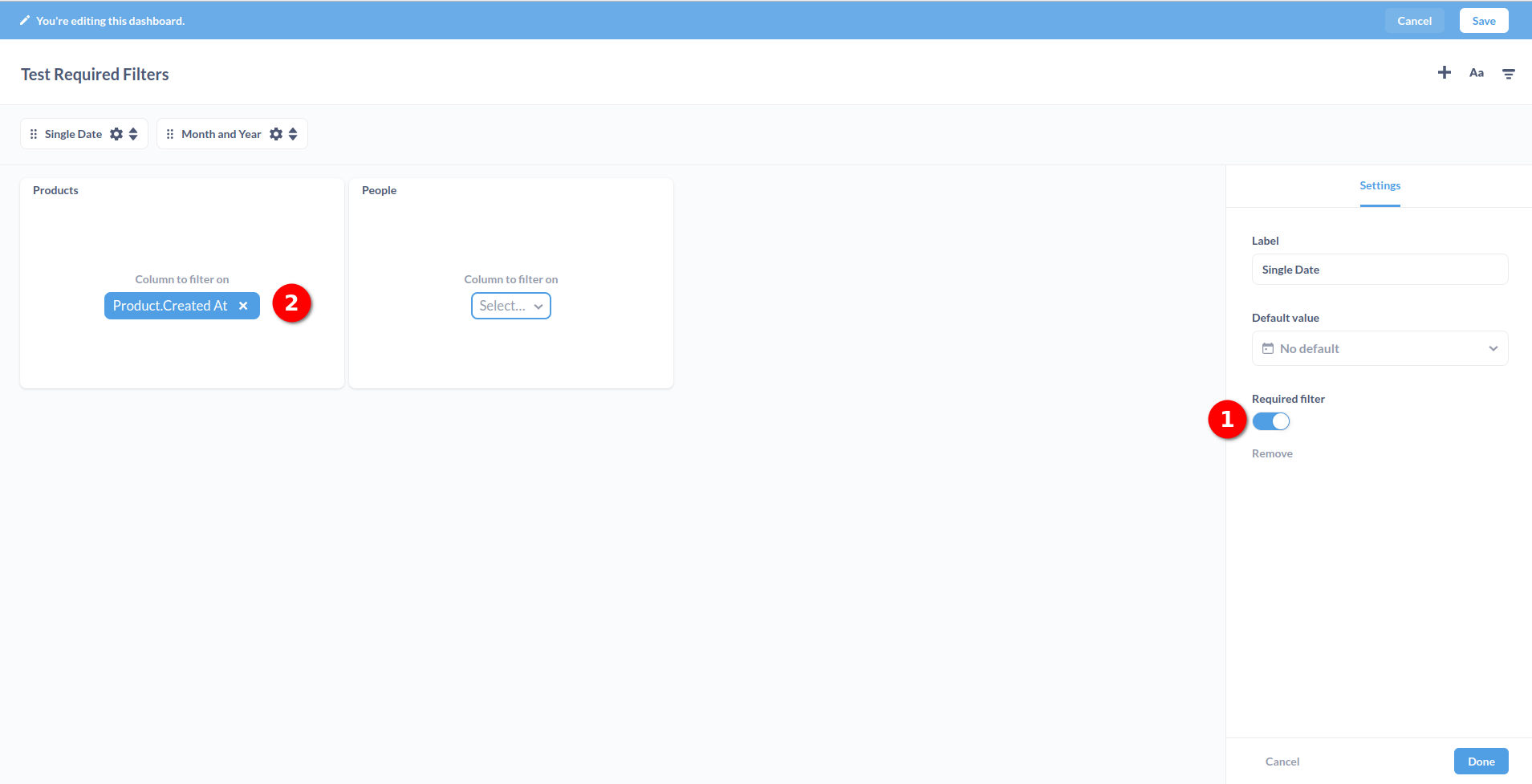 Mandatory filters on dashboards · Issue #29354 · metabase/metabase · GitHub