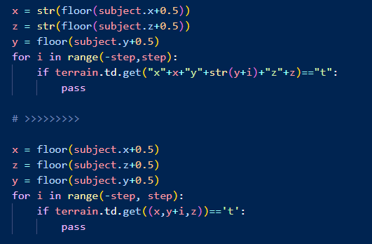 Meshcraft Perf Improvement Simpler Code With Tuple For Terrain Dict