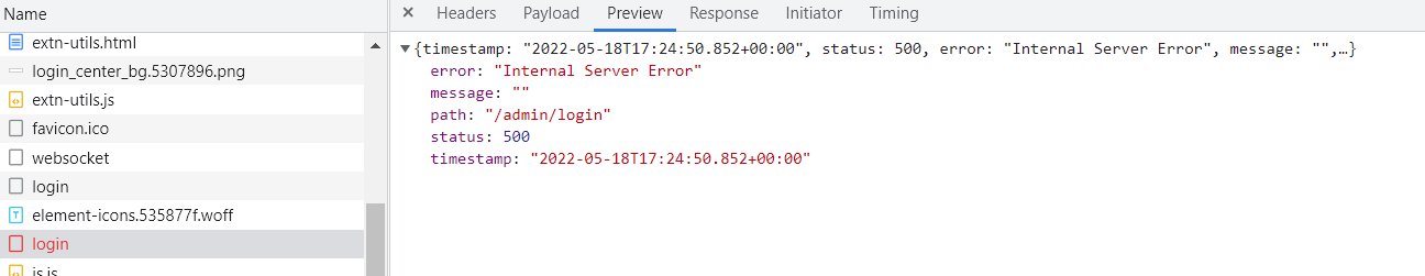 前端登录报 Request failed with status code 500 · Issue #138 · macrozheng/mall-admin-web · GitHub