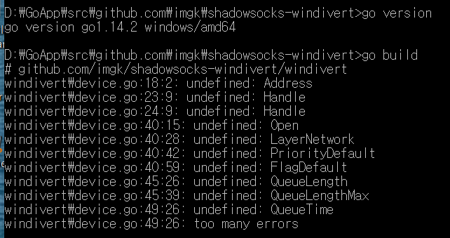 Some execute fine, others don't. · Issue #4 · imgk/shadow · GitHub