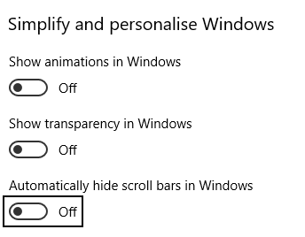 Scrollbars should be always visible and instantiated by default on web ...