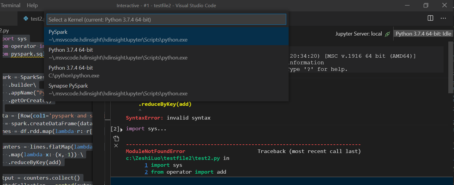 cannot find kernel in interactive window again · Issue #17581 · microsoft/vscode-python · GitHub