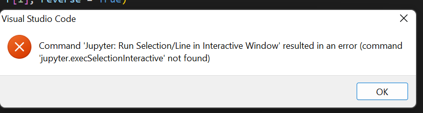 cannot use "Juypyter: Run selection/line in interactive window" in v2022.1.1001614873 ms-jupyter ...