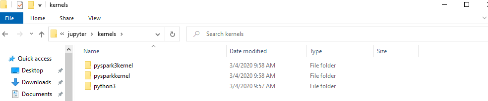 cannot find pysparkkernel by using python version >=2020.2.62710 ...