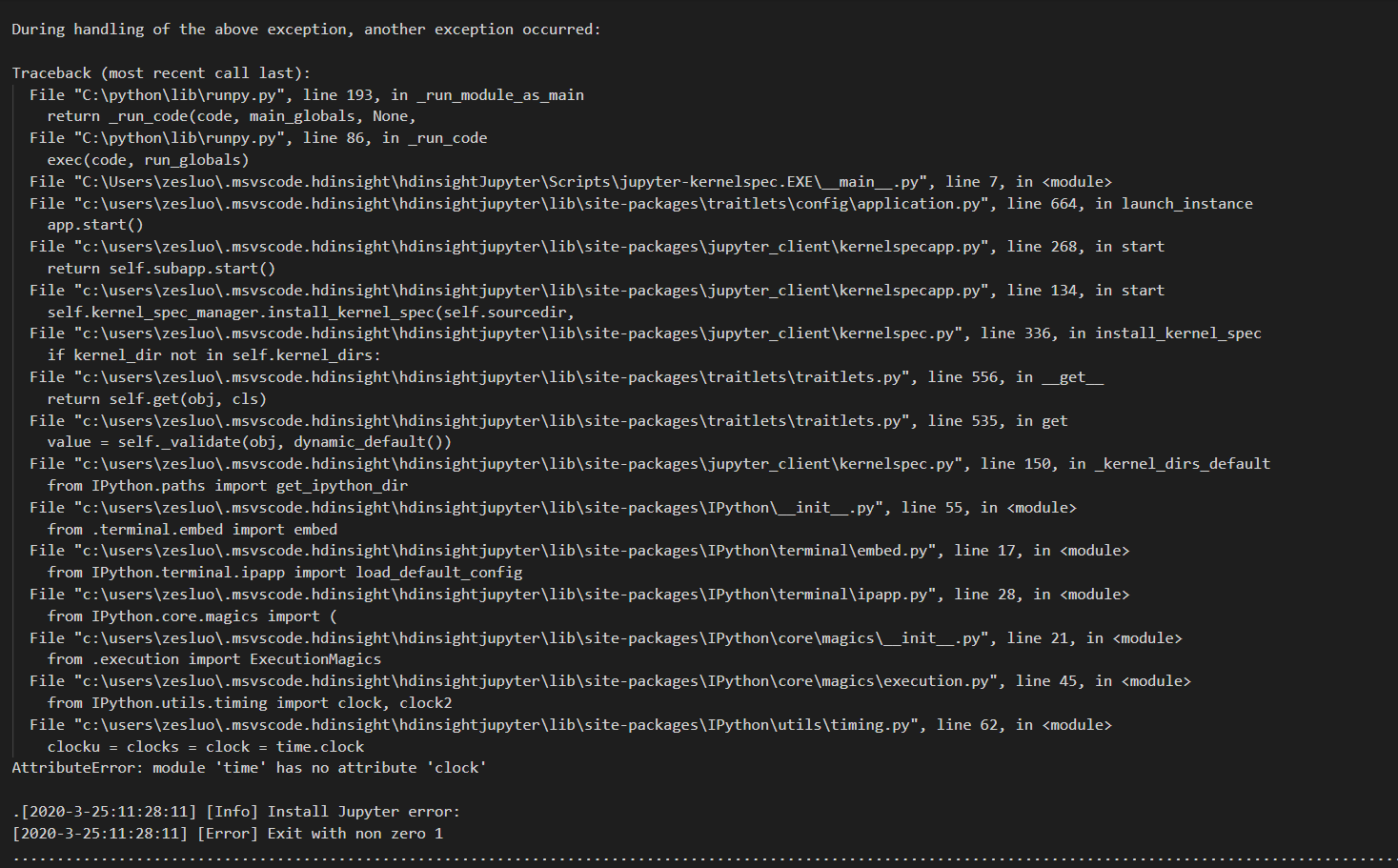 python version >=3.8.0 cannot jupyter install pysparkkerrnel · Issue #10777 · microsoft/vscode ...