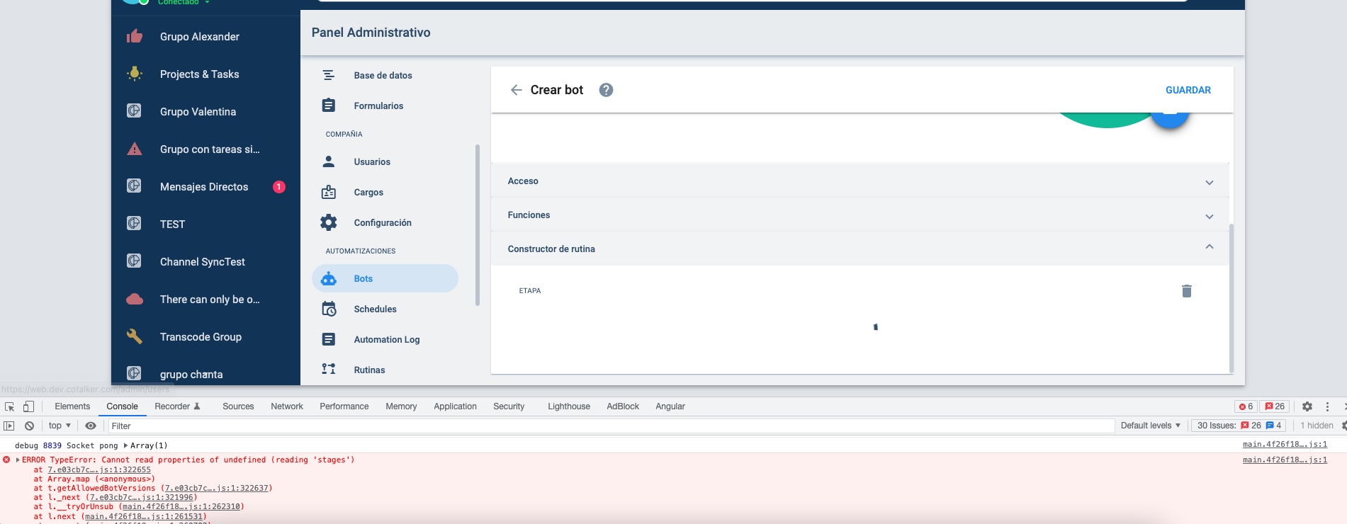 Bug report: Routine builder not loading · Issue #702 · Cotalker/documentation · GitHub