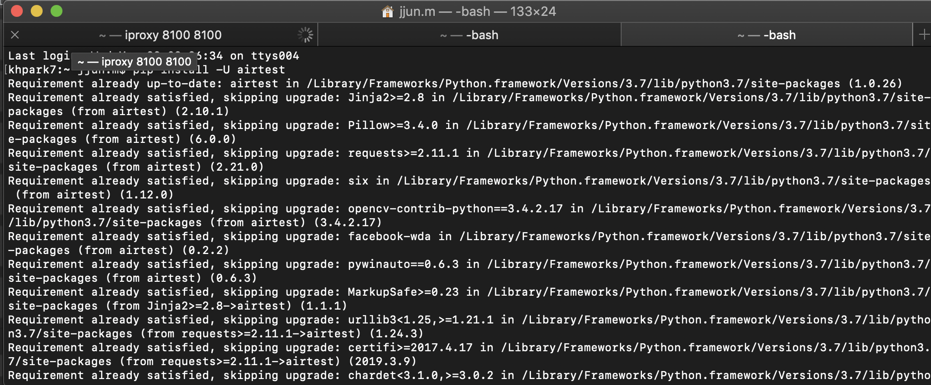 When Running Airtest With Custom Python With Mac Aitest Ide An Error
