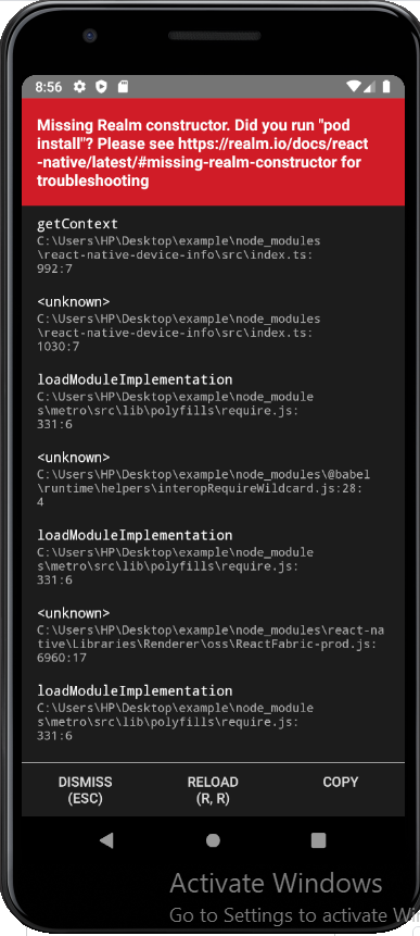 Missing Realm constructor. Did you run "react-native link realm"? · Issue #2563 · realm/realm-js ...