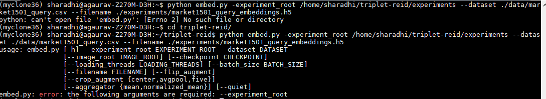How to run tensrflow pretrained model with embed.py and evaluate.py? · Issue #75 ...
